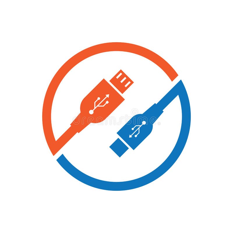 USB Data Transfer,cable Icon Stock Vector - Illustration of jack, fast ...