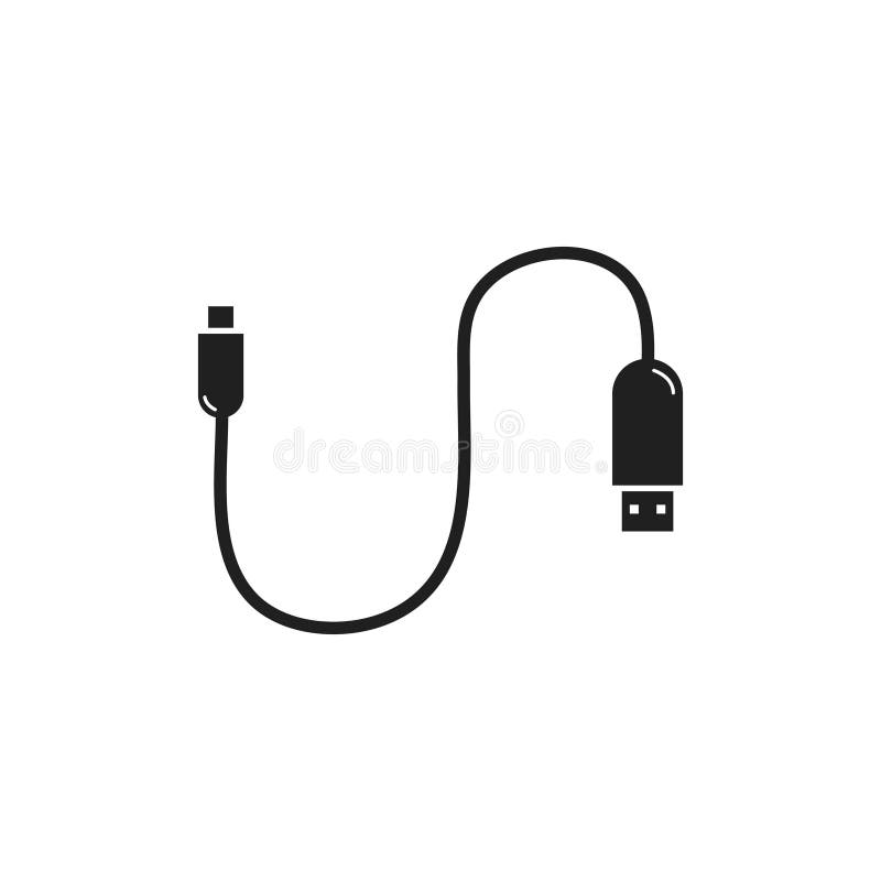 USB Data Transfer,cable Icon Logo Vector Template Stock Illustration ...