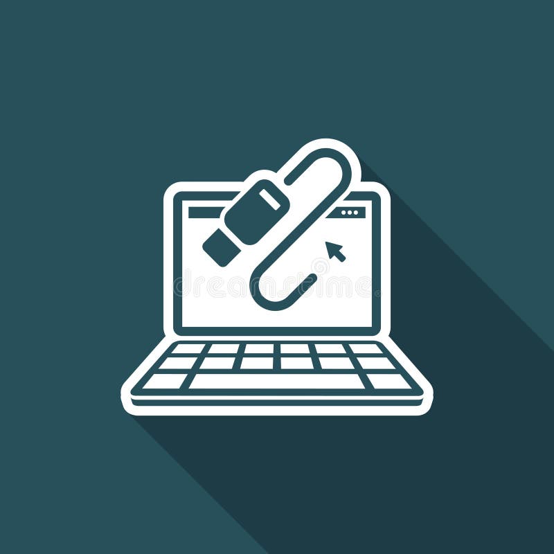 Usb Data Transfer - Flat Minimal Icon Stock Vector - Illustration of ...