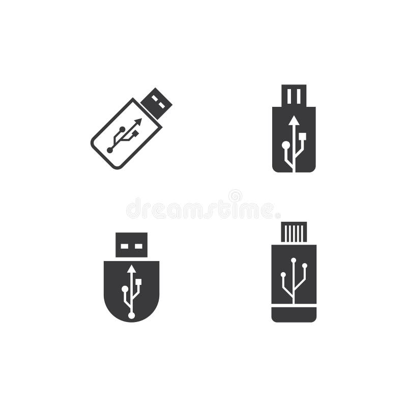 USB Data Transfer Logo Vector Stock Vector - Illustration of portable ...