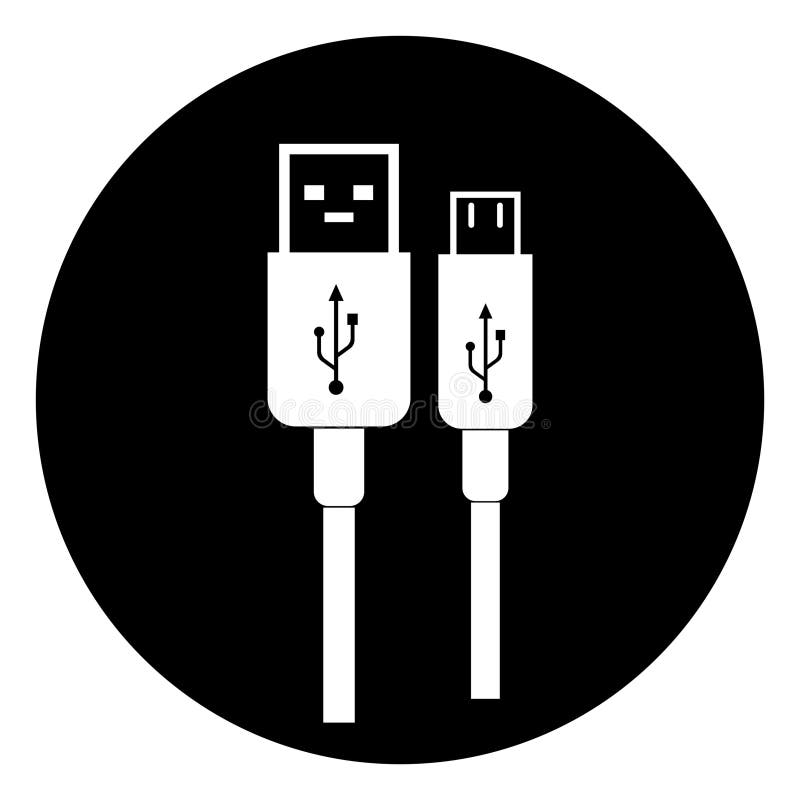 USB Data Transfer Logo Design Stock Vector - Illustration of black ...