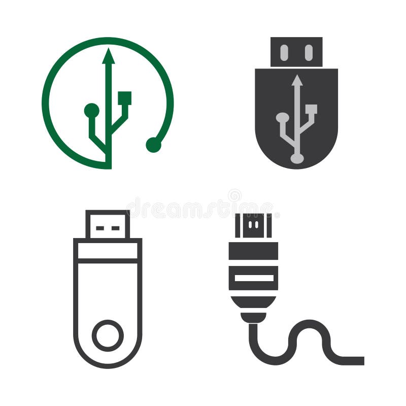 USB data transfer logo stock vector. Illustration of computer - 194617596