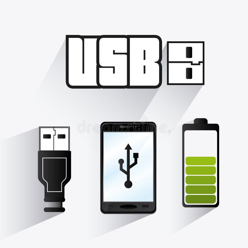 USB design. stock illustration. Illustration of connect - 62253461