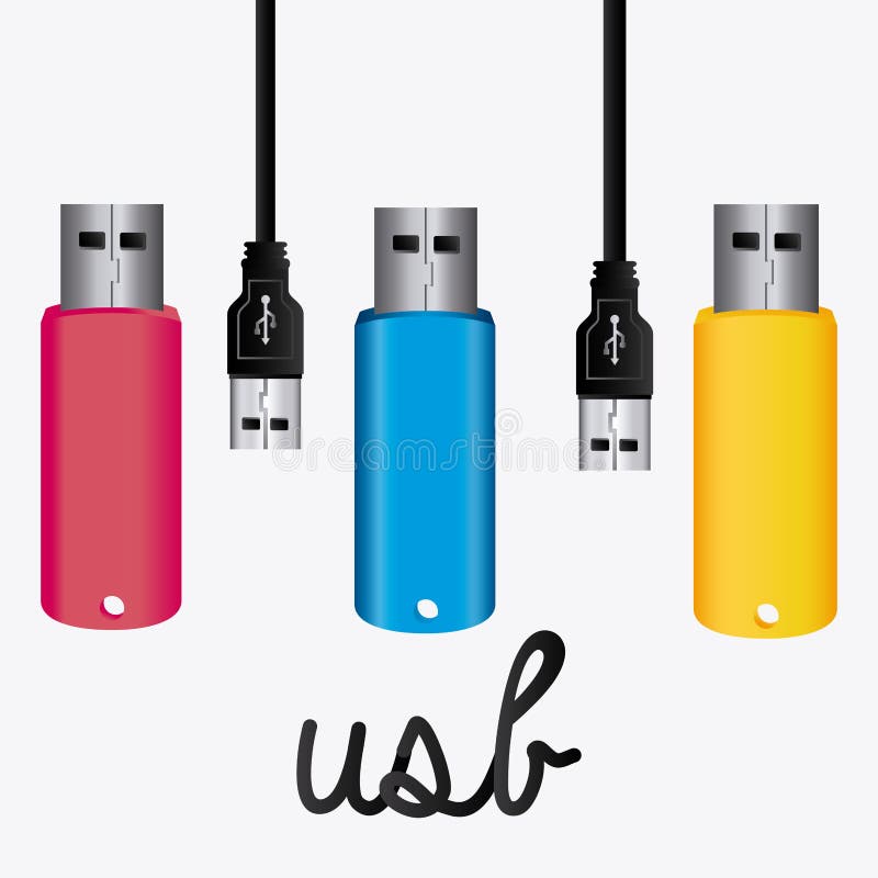 USB design. stock illustration. Illustration of technology - 62253508