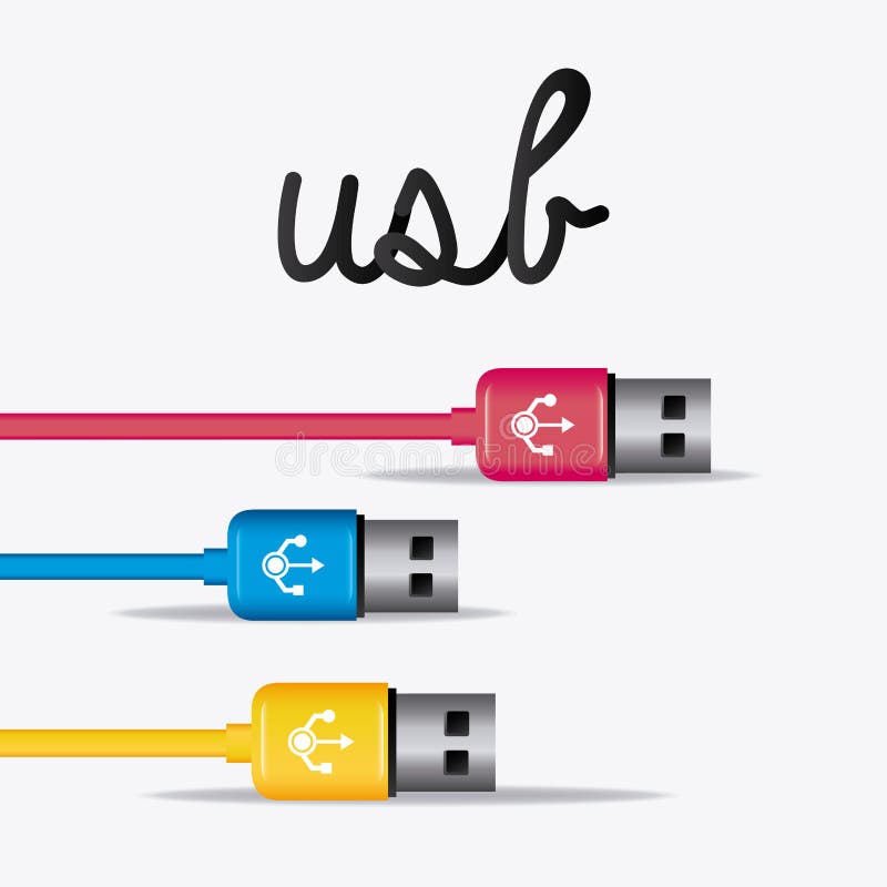 USB design. stock illustration. Illustration of portable - 62253530
