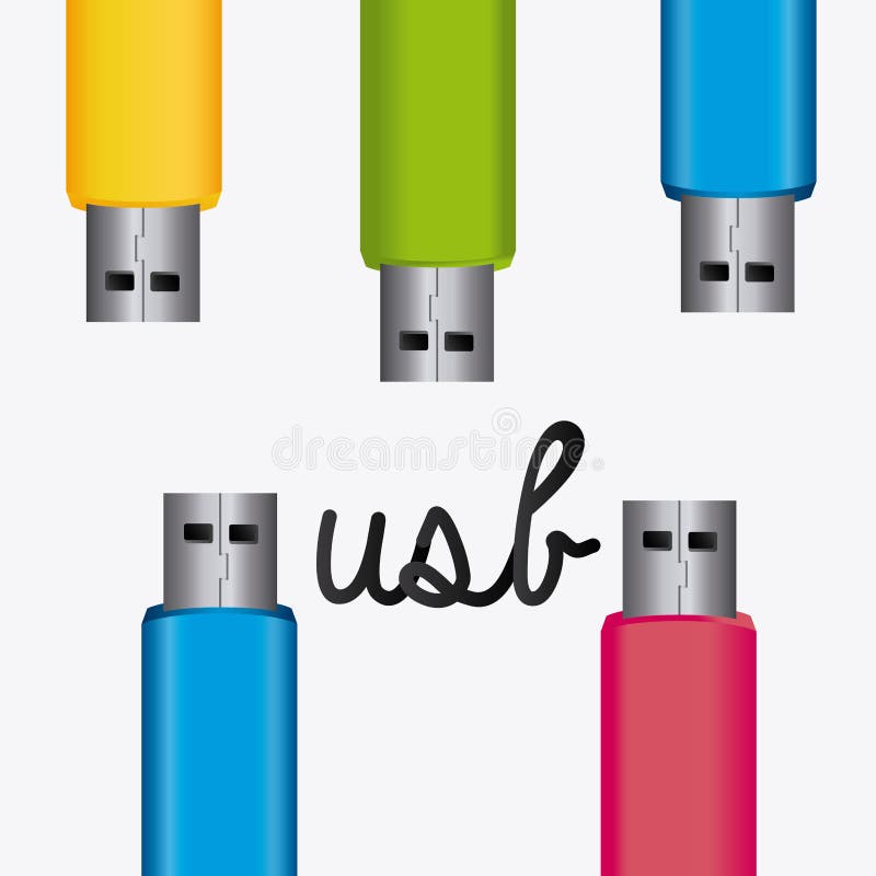 USB design. stock illustration. Illustration of transfer - 62253552