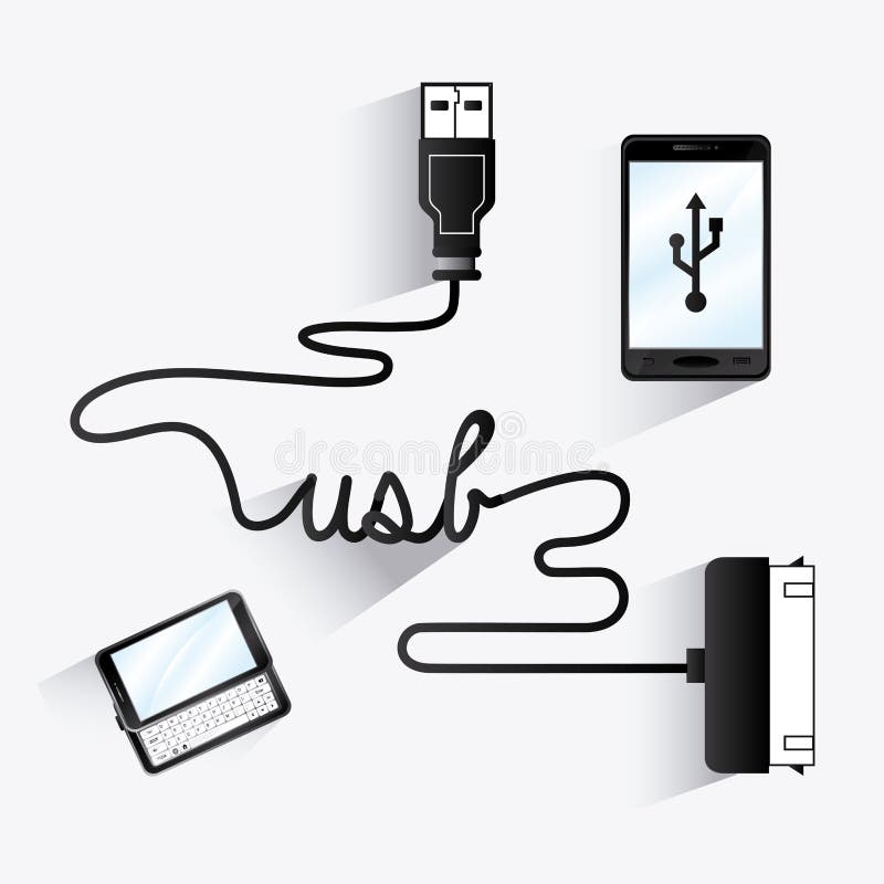 USB design. stock illustration. Illustration of storage - 62253627