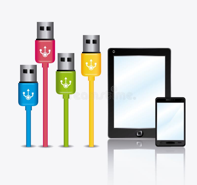USB design. stock illustration. Illustration of digital - 62254146
