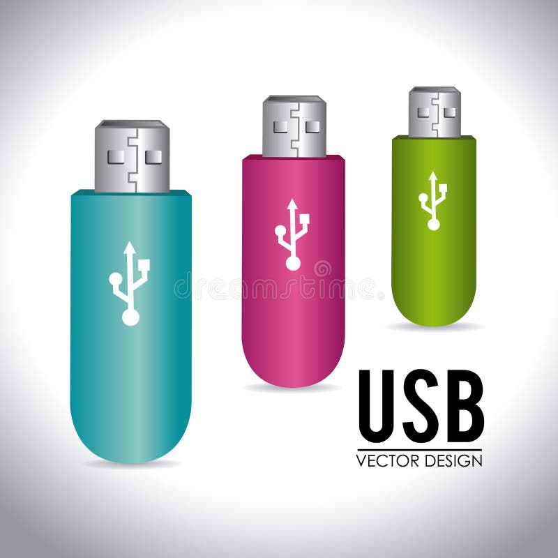 USB design stock vector. Illustration of portable, information - 46114838