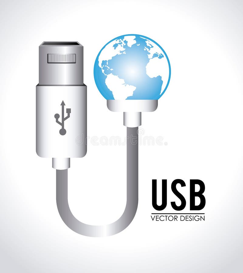 USB design stock vector. Illustration of computer, transfer - 46114915