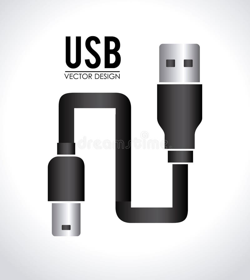 USB design stock vector. Illustration of portable, computer - 46114954