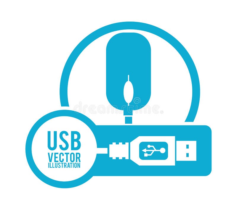 USB digital design stock vector. Illustration of pictogram - 58664622