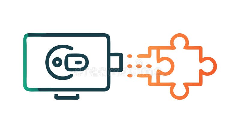 USB Drive Connecting To Puzzle Piece, Symbolizing Technology ...