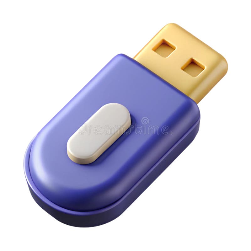 USB Drive 3D Icon stock illustration. Illustration of data - 359292099