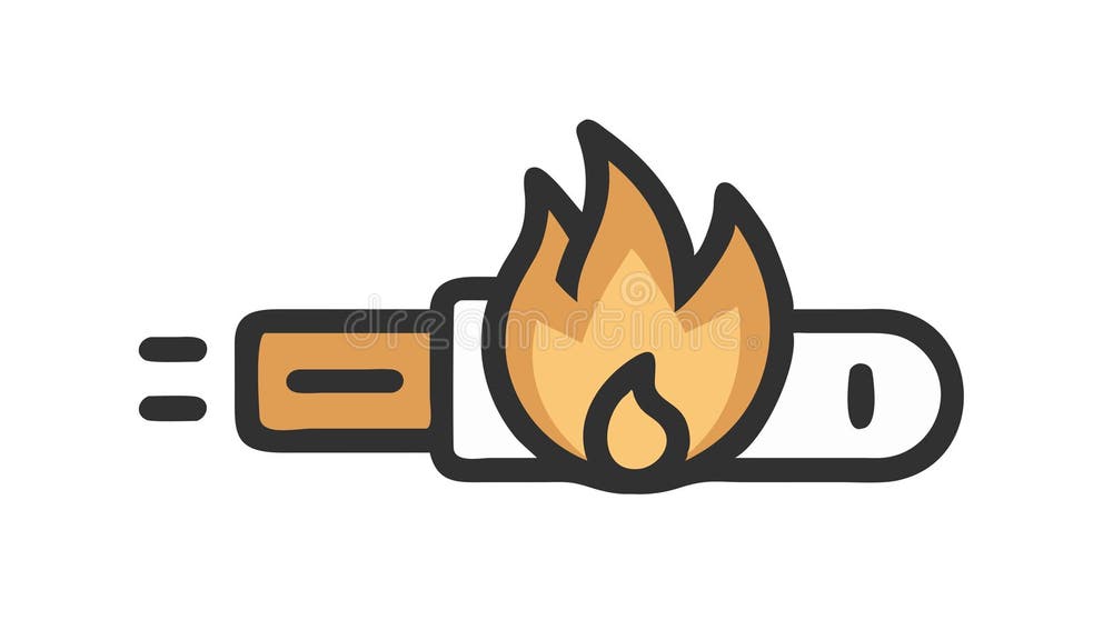 USB Drive with Flame Icon for Data and Energy, Vector Design Generative ...
