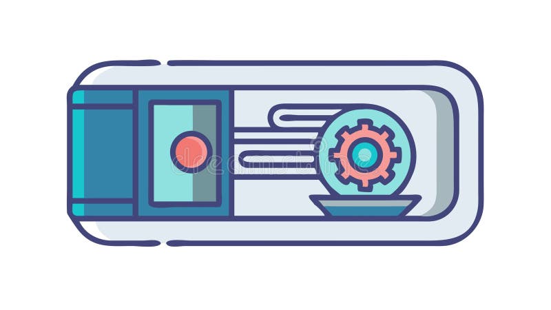 USB Drive with Gear, Symbolizing Efficient Data Processing, Vector Design Generative AI Stock ...