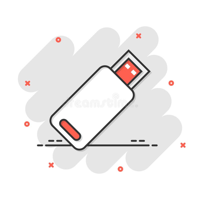 Usb Flash Drive Cartoon Icon Stock Illustrations – 710 Usb Flash Drive ...