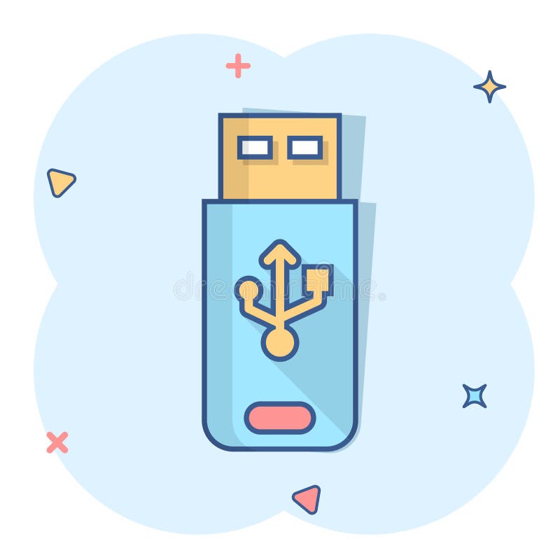 Usb Flash Drive Cartoon Icon Stock Illustrations – 710 Usb Flash Drive ...