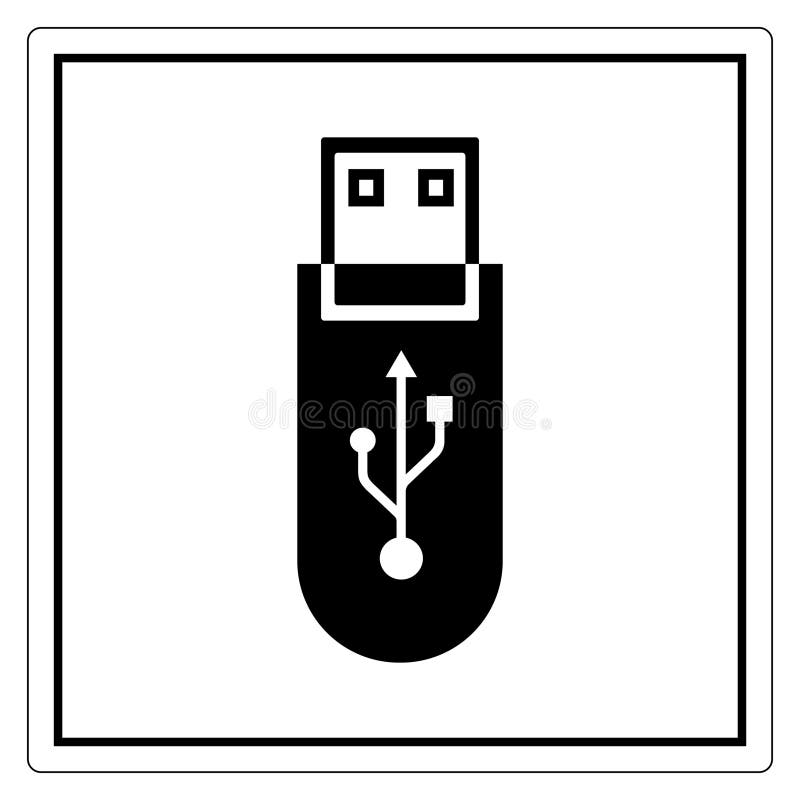 USB Drive Icon for Digital Storage Concept Stock Vector - Illustration ...