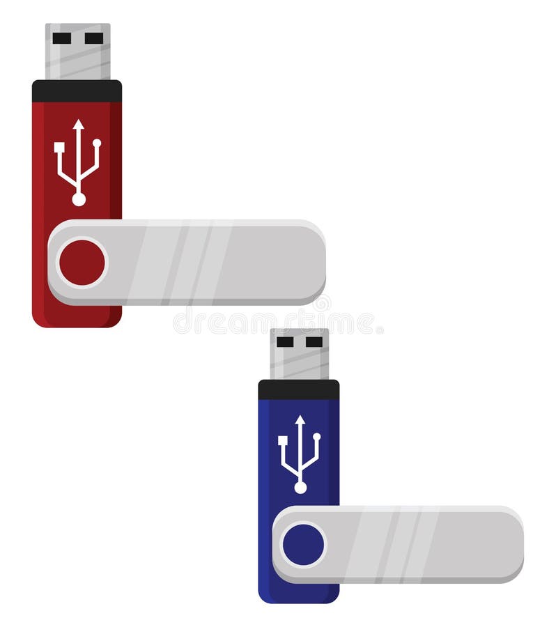 USB Drive, icon stock vector. Illustration of accessories - 261372358