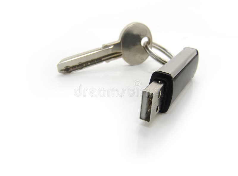 USB drive and key stock photo. Image of ring, data, advice - 4370650