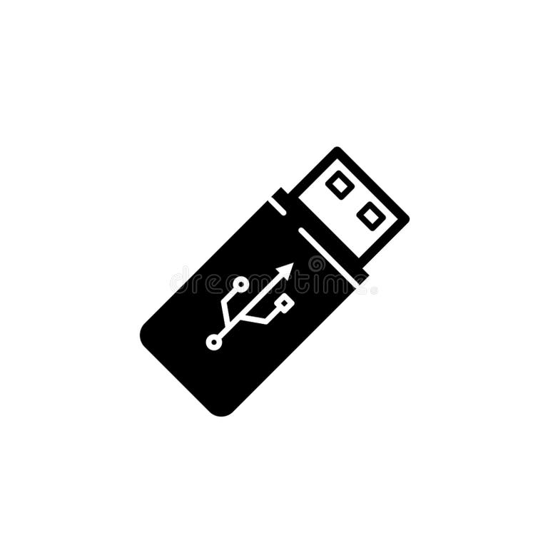 Usb Drive, Pendrive - Vector Icon Stock Vector - Illustration of memory ...