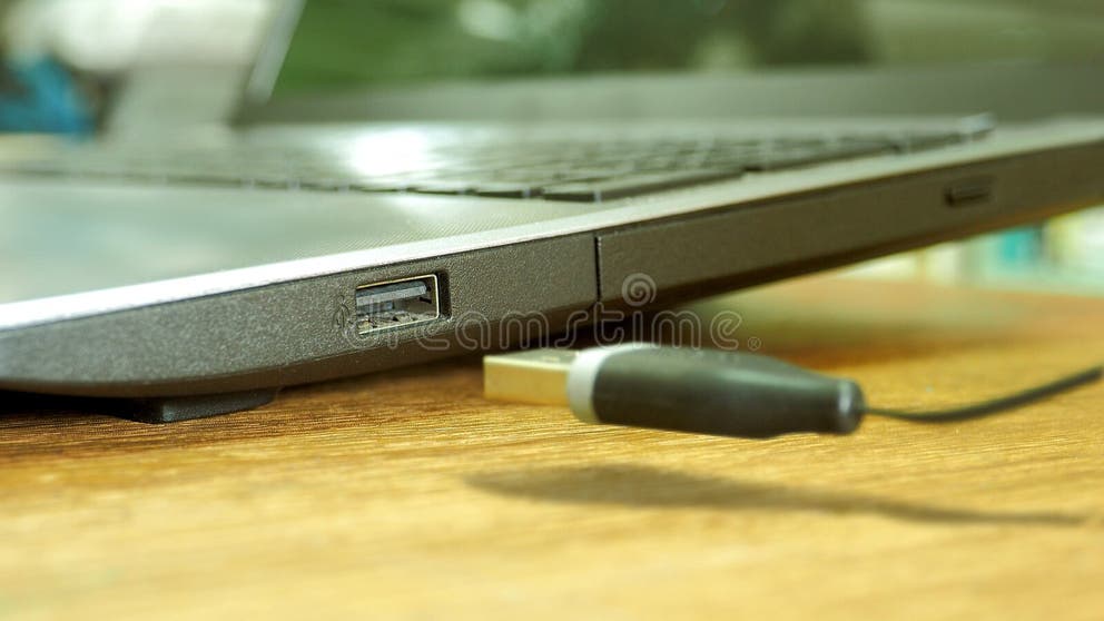 USB Drive Plug Floating To Socket Jack Stock Image - Image of ...