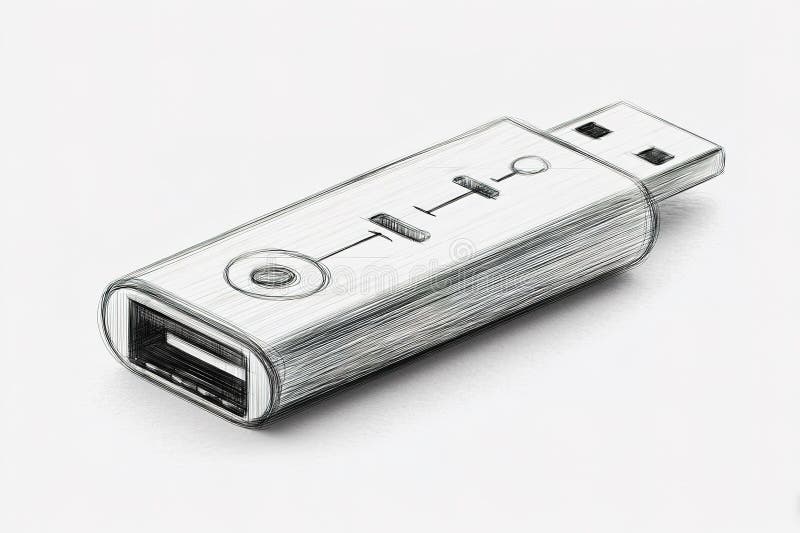 USB Drive with a Sleek Design Showcasing Buttons and Ports, Perfect for ...