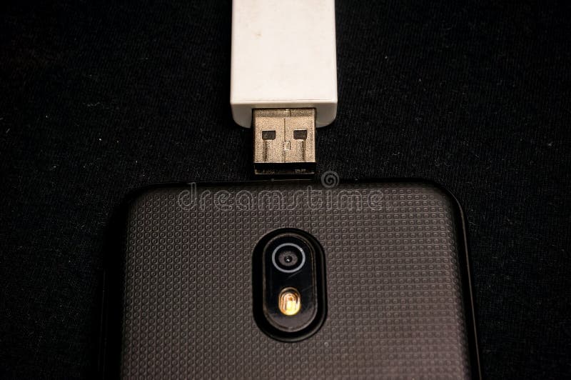 Usb driver and handphone stock image. Image of connection - 100776249
