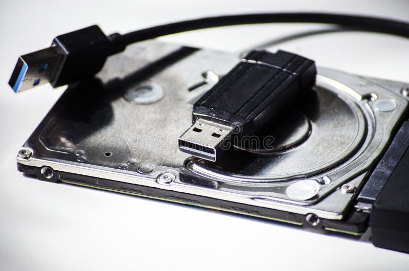 USB Drives on White Background Stock Photo - Image of isolated, media ...