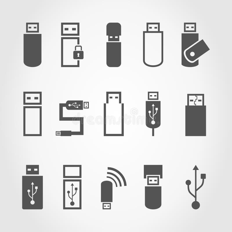 Usb een pictogram vector illustratie. Illustration of concepten - 38095428