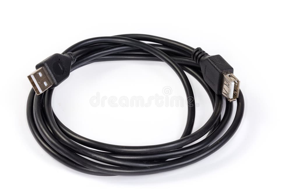 USB Extension Cable with Plug and Receptacle of Standard-a Stock Photo ...