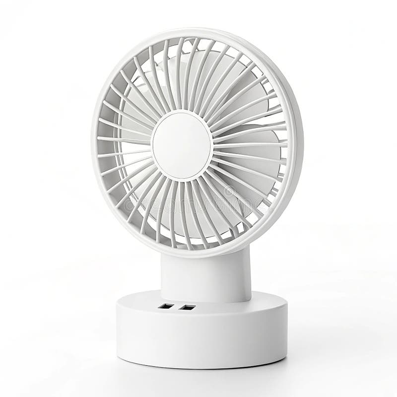 USB Fan on White Background Stock Illustration - Illustration of white ...