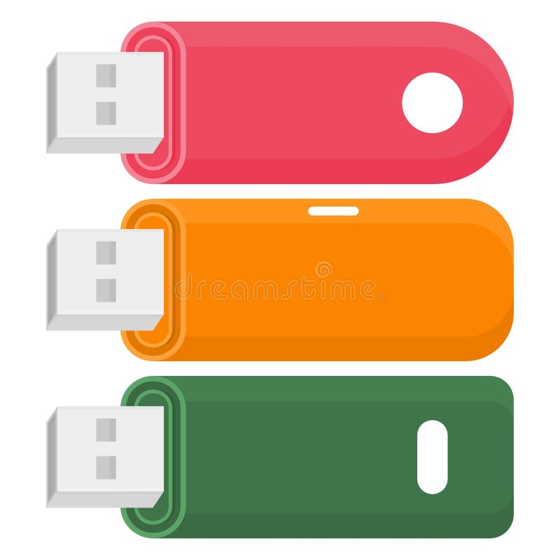 USB Flash Disk Data Transfer Vector Stock Vector - Illustration of ...