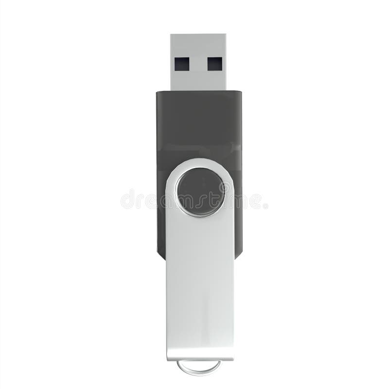 3d Usb Flash Disk Isolated on Background Design Stock Illustration ...