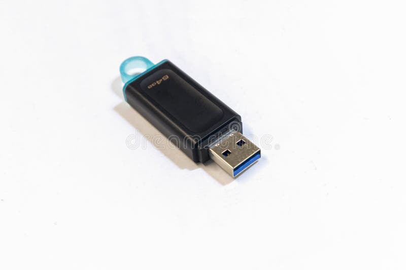 USB Flash Disk for Storing Data with a White Background Stock Image ...