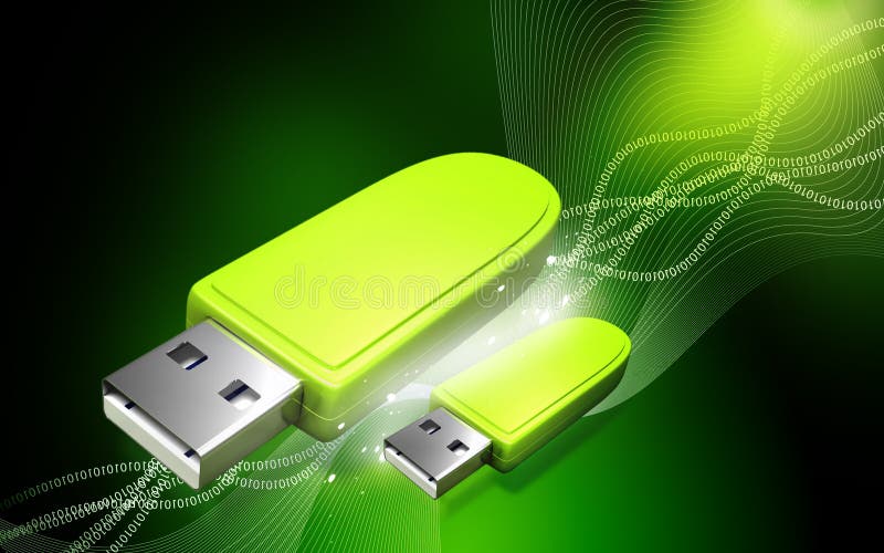 USB flash drive stock illustration. Illustration of computer - 14596574