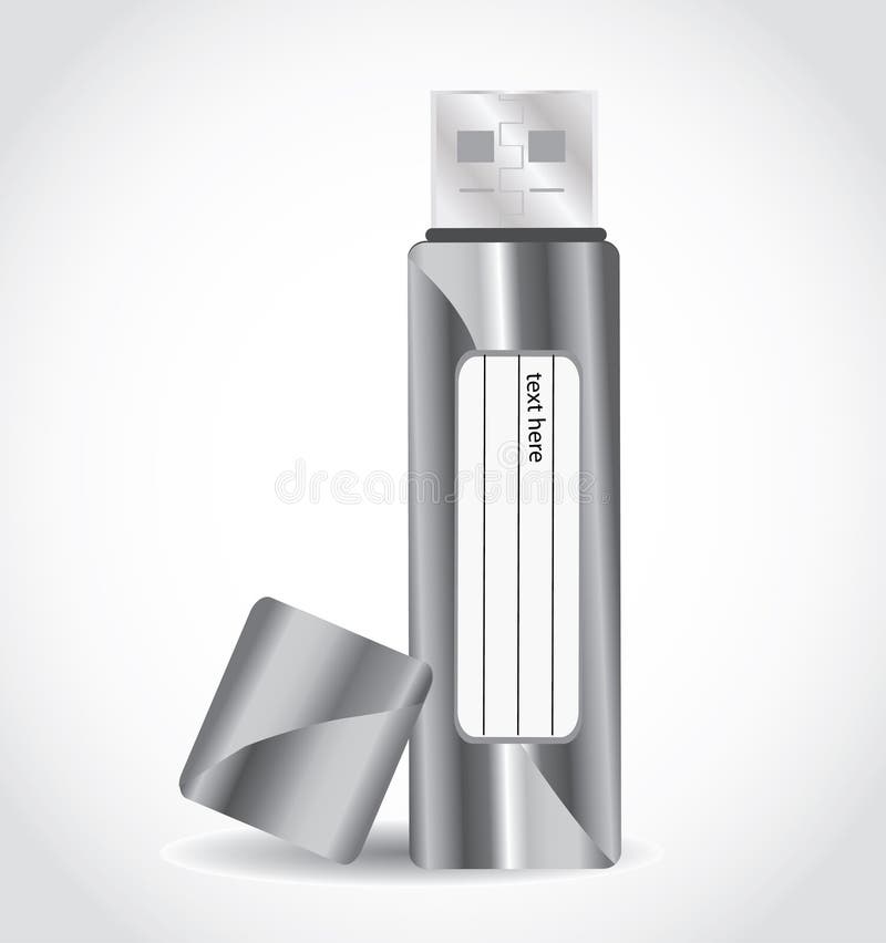 USB Flash drive stock vector. Illustration of save, computer - 29681364