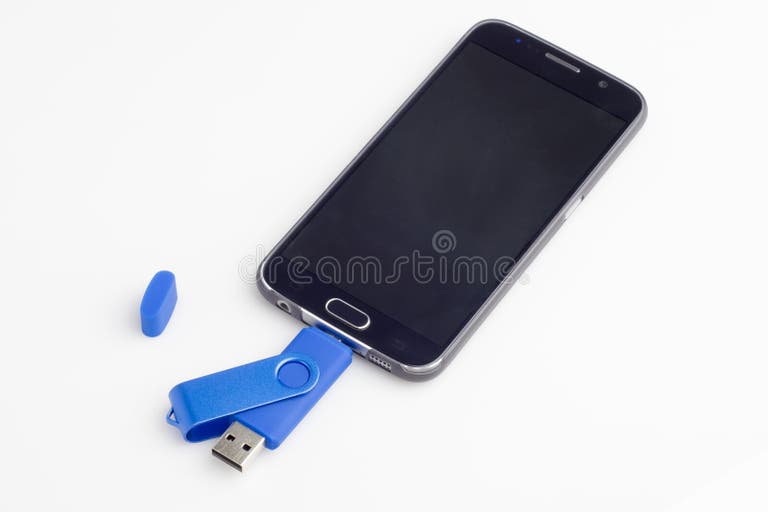 USB Flash Drive for Android Smart Phone Stock Photo - Image of bank ...