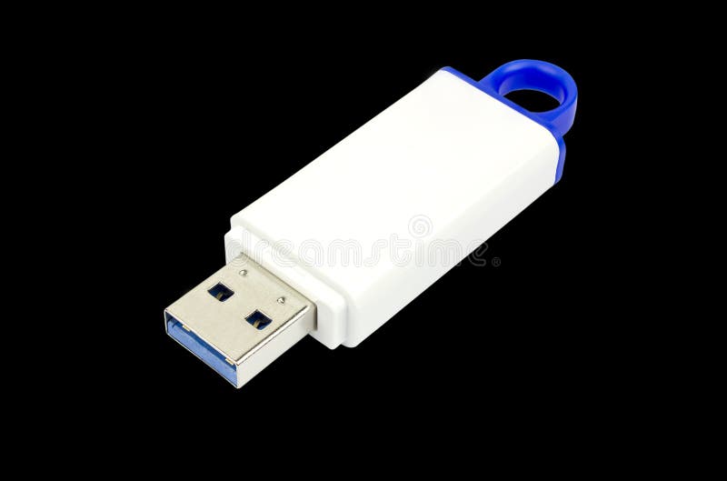 Usb Flash Drive 3.0 on Black Background Stock Image - Image of path ...