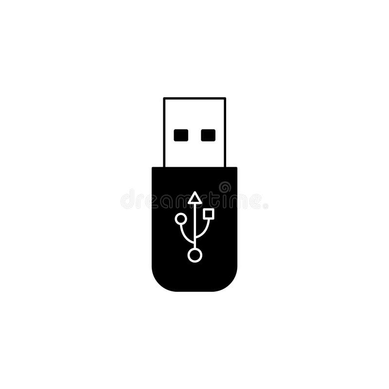 Usb Flash Drive Black Icon, Memory Stick Icon. Usb Icon Stock Vector ...