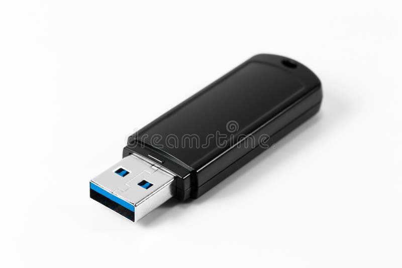 USB 3.0 Flash Drive without Cap Isolated on White Background Stock ...