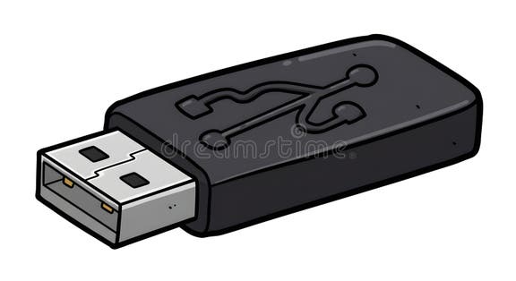 Usb Flash Drive Cartoon Illustration Vector Stock Illustration ...