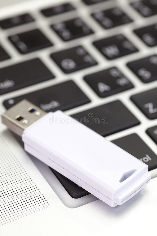 USB flash drive stock photo. Image of laptop, closeup - 46295826
