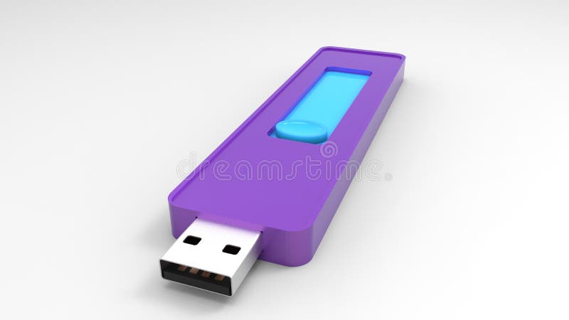 Usb flash drive 3d render stock illustration. Illustration of ...