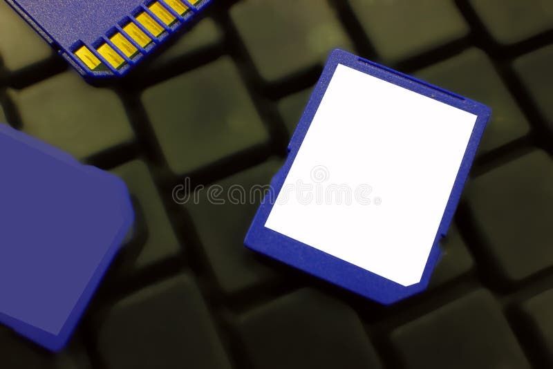 USB Flash Drive on a Dark Keyboard. Side View Stock Photo - Image of ...