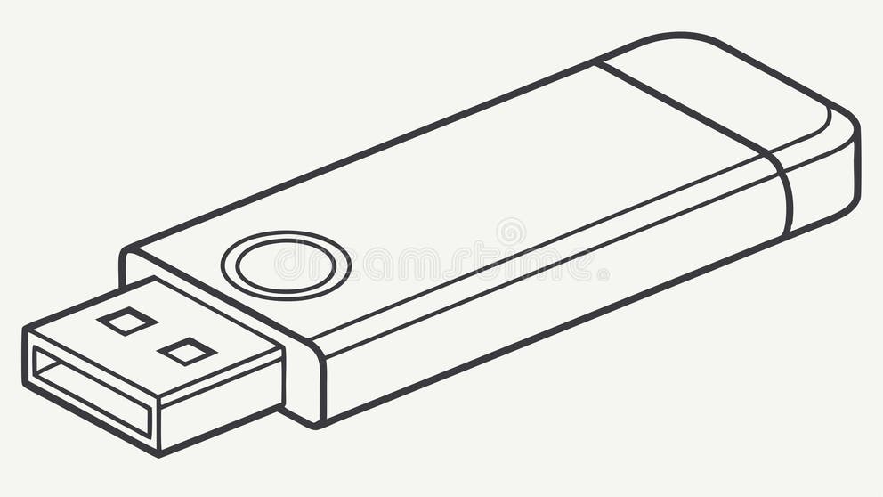 USB Flash Drive, Data Storage and Transfer, Vector Design Generative AI ...