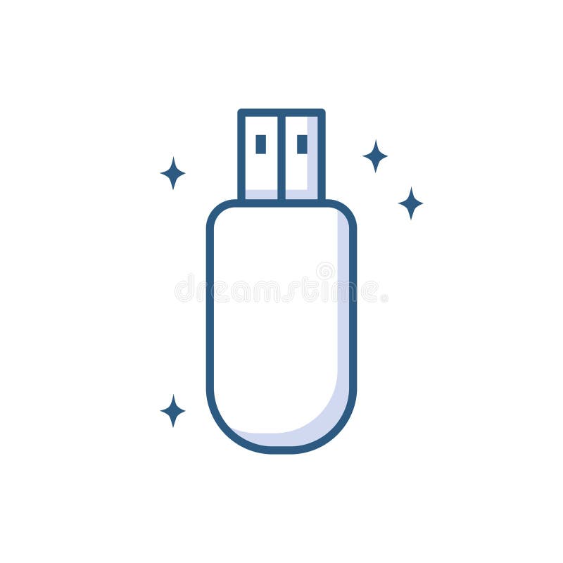 Usb Flash Drive Device Technology Object Line Style Icon Stock Vector ...