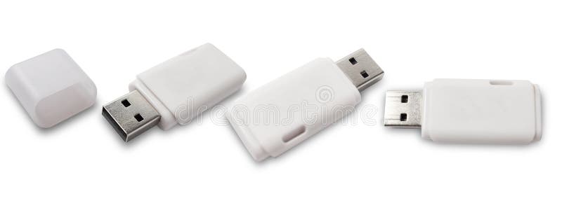 USB Flash Drive Disk Memory Stick. Cut Out Isolated Stock Photo - Image ...