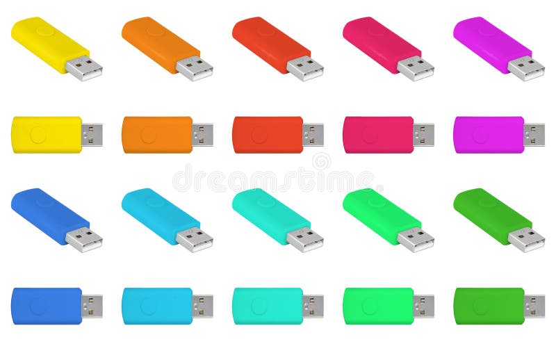 USB Flash Drive, External Drive, on a White Background Stock Photo ...